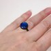 Royal Blue Ring | Little Blue Ring | Navy Blue Ring | Antique Bronze ...