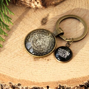Maya Calendar Keychain | Custom Order Keyring | Personalized Message ...