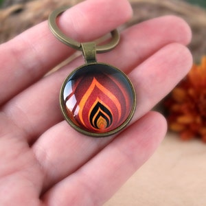 Levels of Flame Keychain | Fire and Flames Jewelry | Symbolic Jewelry ...