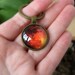 Red Moon Keychain Blood Moon Keychain Full Moon Keychain - Etsy