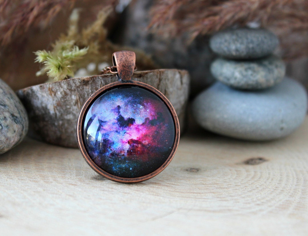 Galaxy Necklace | Nebula Pendant | Space Jewelry | Universe Jewelry ...