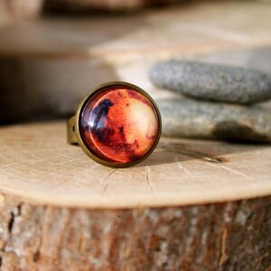 Mars Ring | Antique Bronze Ring | Space Jewelry| Mars Jewelry | Galaxy ...