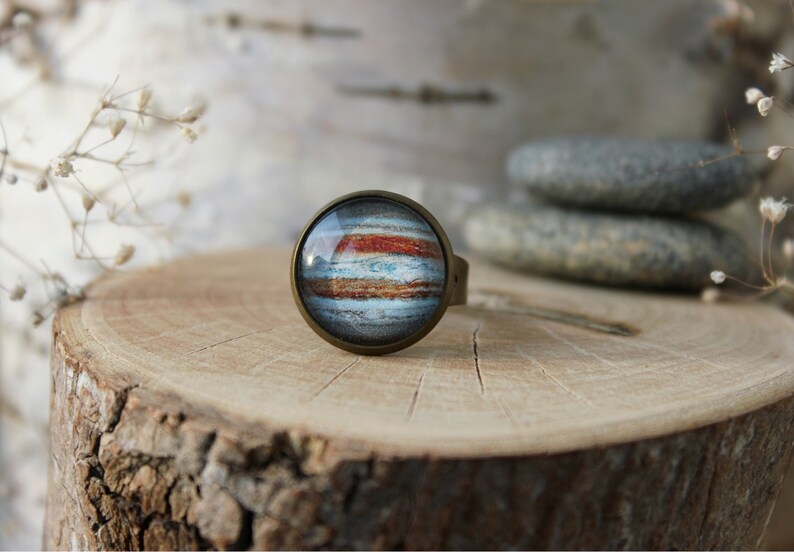 Jupiter Ring Antique Bronze Ring Space Jewelry Jupiter - Etsy