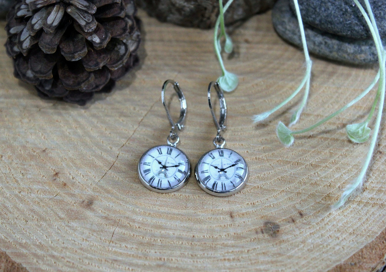 Retro Watch Earrings Vintage Clock Dangle Earrings Clock - Etsy