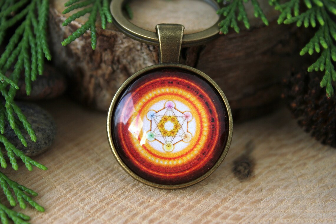 Metatron Cube Keychain Sacred Geometry Keychain Geometric | Etsy