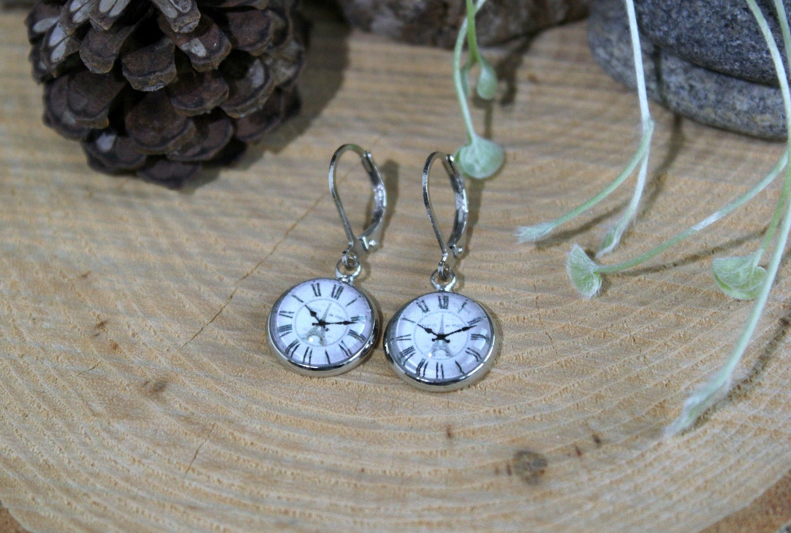 Retro Watch Earrings Vintage Clock Dangle Earrings Clock - Etsy