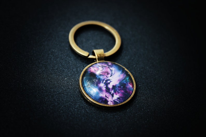 Purple Orion Nebula Keychain | Universe Keychain | Nebula Jewelry ...