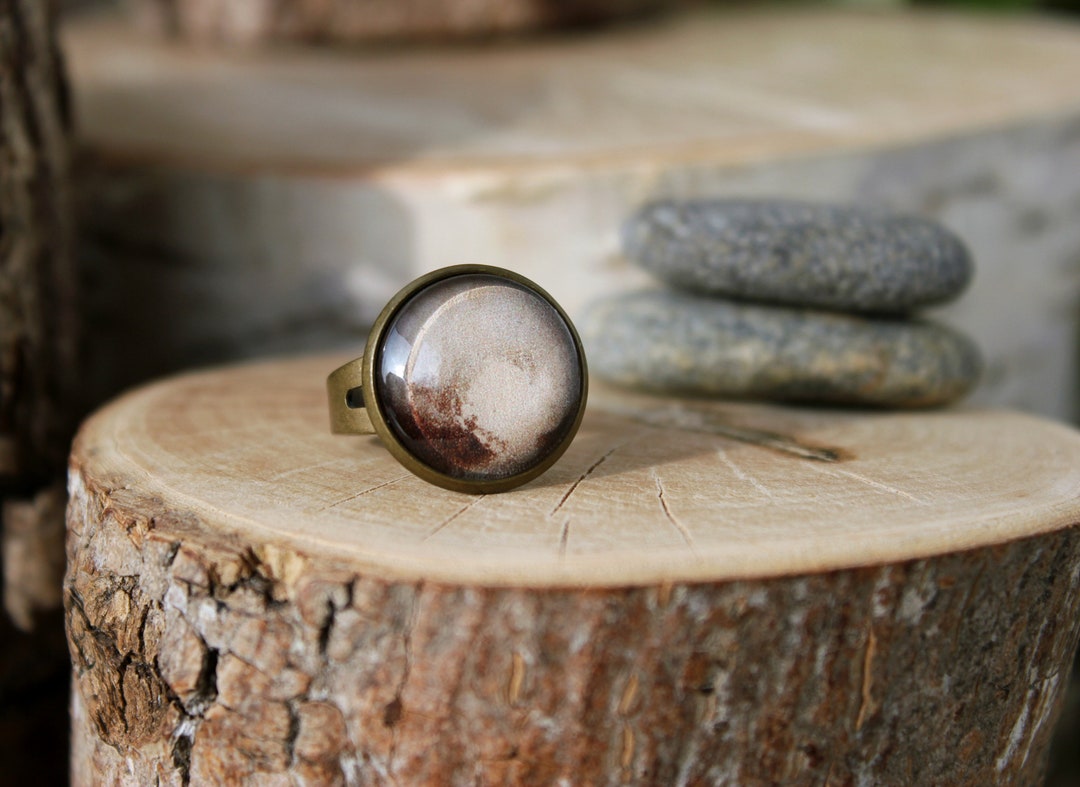Pluto Ring | Galaxy Jewelry | Antique Bronze Ring | Space Jewelry ...
