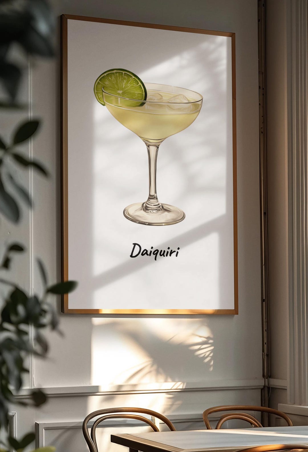 Daiquiri Cocktail Poster – Signature Drink Wall Art, Bar Cart Decor ...