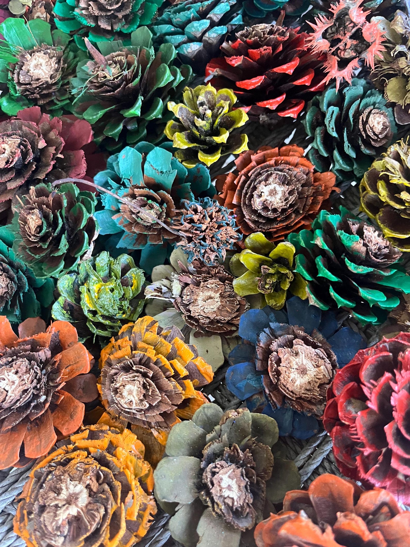 50 Painted Pinecones Craft Art Supplies Into the Forest Natural Wood ...