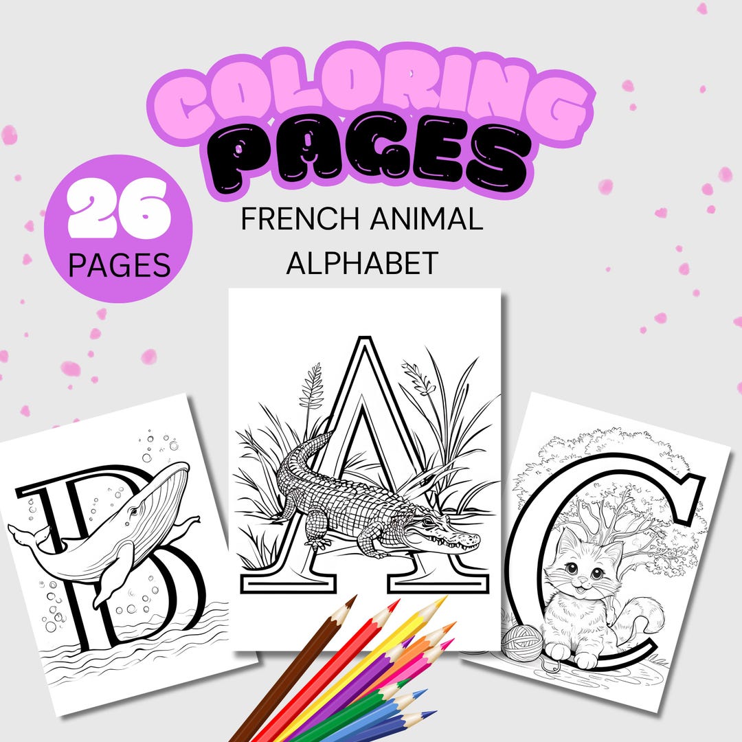 French Alphabet Coloring Pages: Printable ABC Kids Activity (PDF ...
