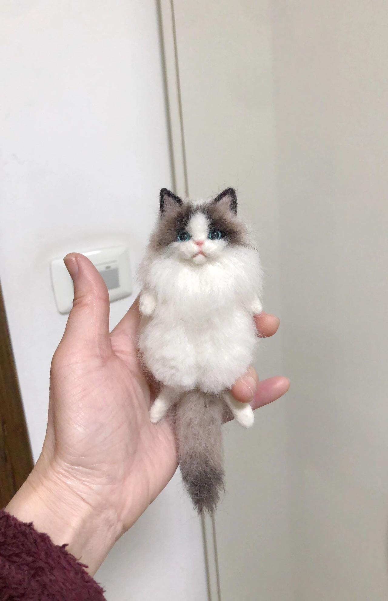 Custom Ragdoll Cat Keychain | Personalized Needle Felted Cat Bag Charm ...