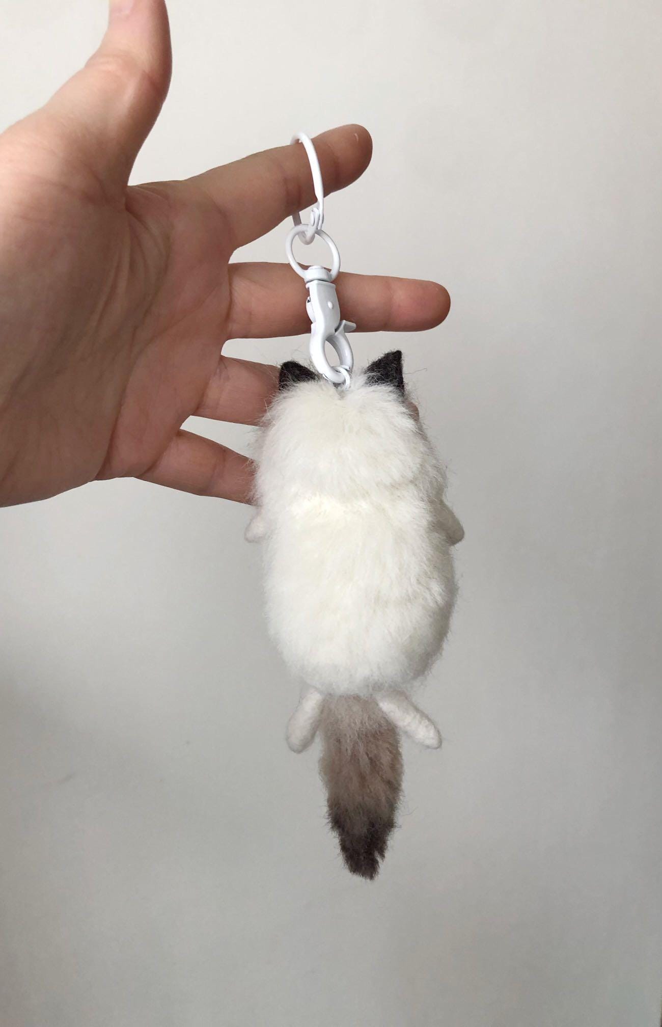 Custom Ragdoll Cat Keychain | Personalized Needle Felted Cat Bag Charm ...