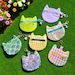 Coin Catty Handmade Fabric Cat Coin Purse Pouch With Charm With Swivel ...