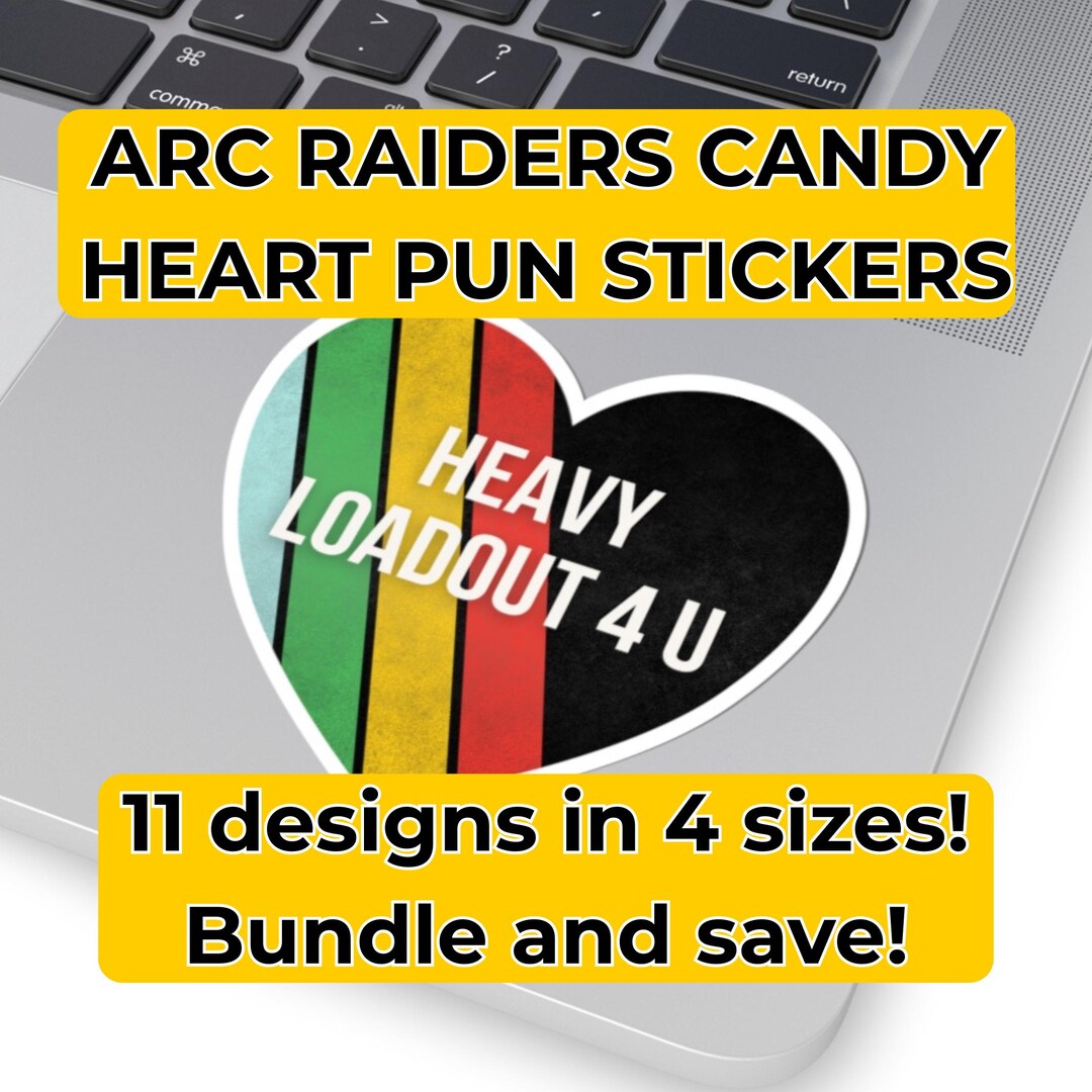 ARC Raiders Candy Heart Stickers | MULTIPLE DESIGNS | Gamer Valentine ...