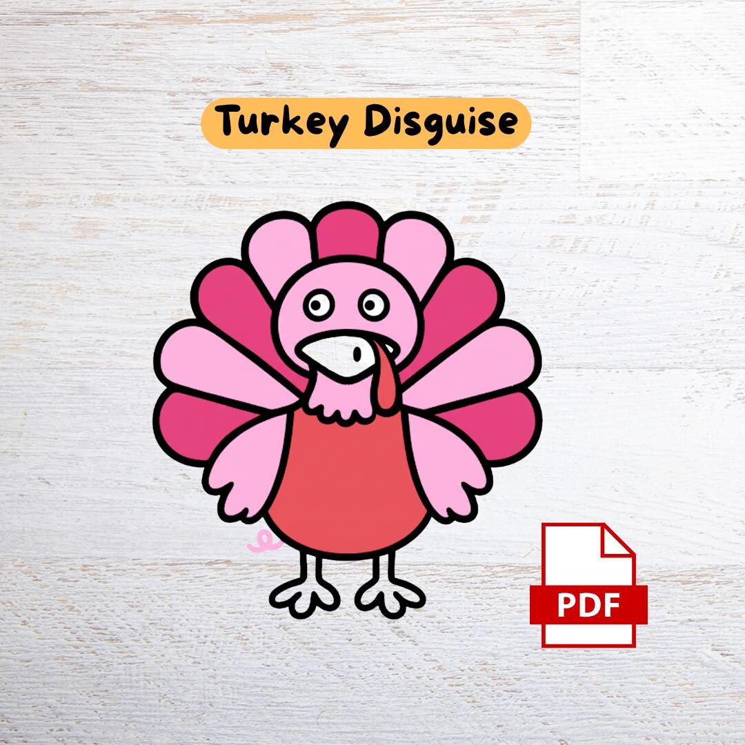Peppa Pig Turkey Disguise Printable - Thanksgiving Craft for Kids - Cut ...