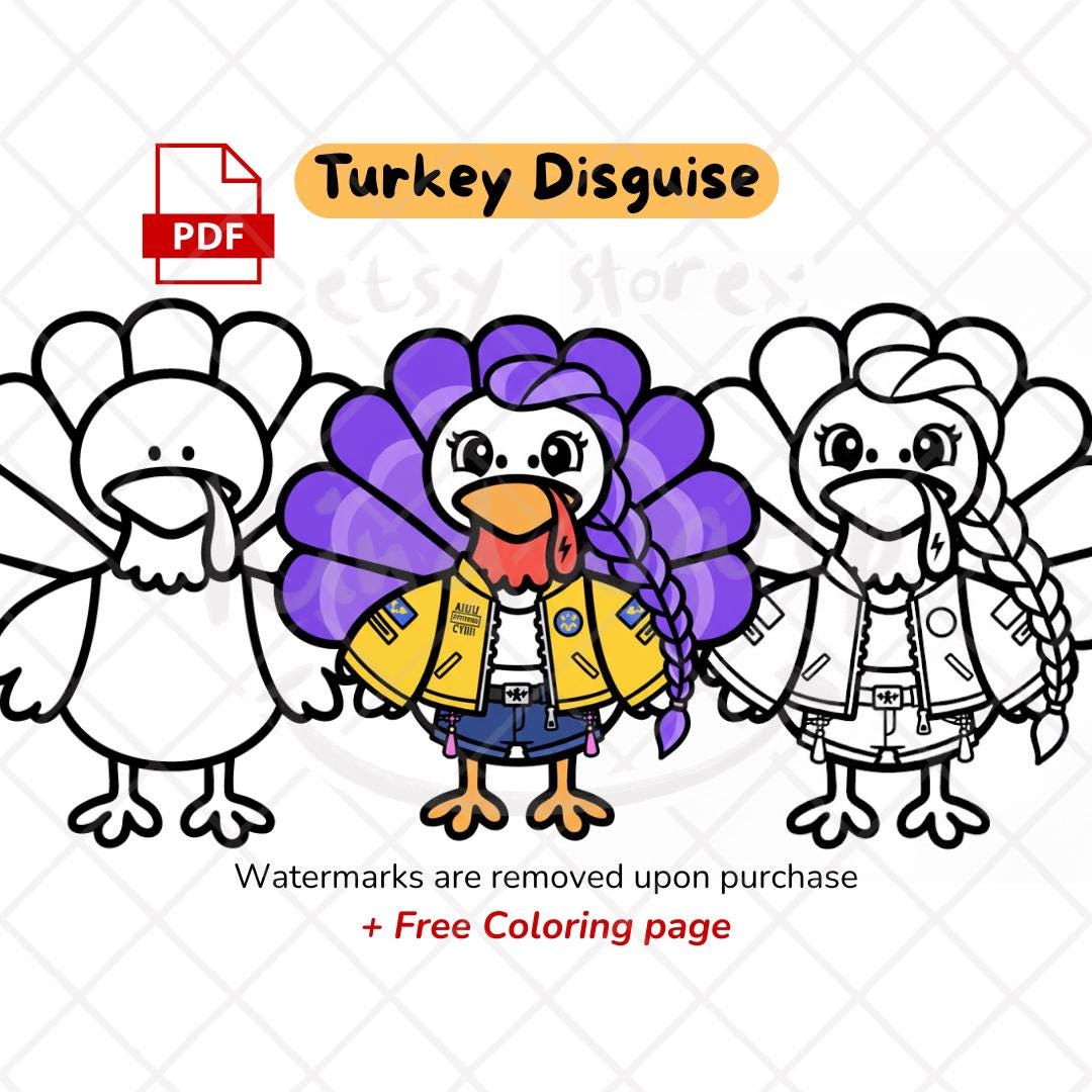 Rumi Demon Hunter Turkey Disguise Printable - Thanksgiving Craft for ...
