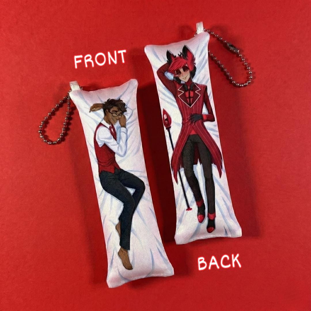 Alastor Plushie Hazbin Hotel Mini Body Pillow Keychain| Louis Hartfelt ...