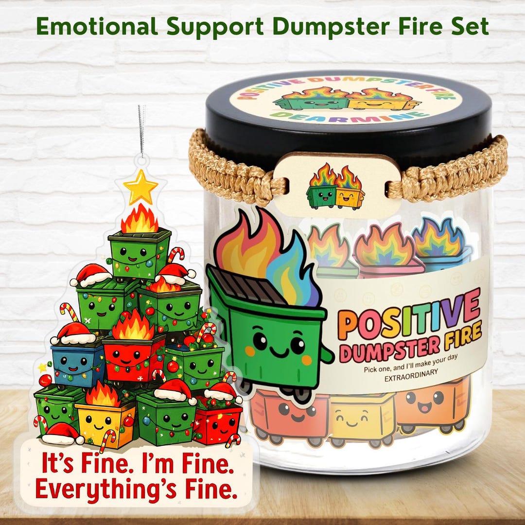 Crochet Dumpster Fire Plush, Dumpster Fire Tree Ornament, Positive ...