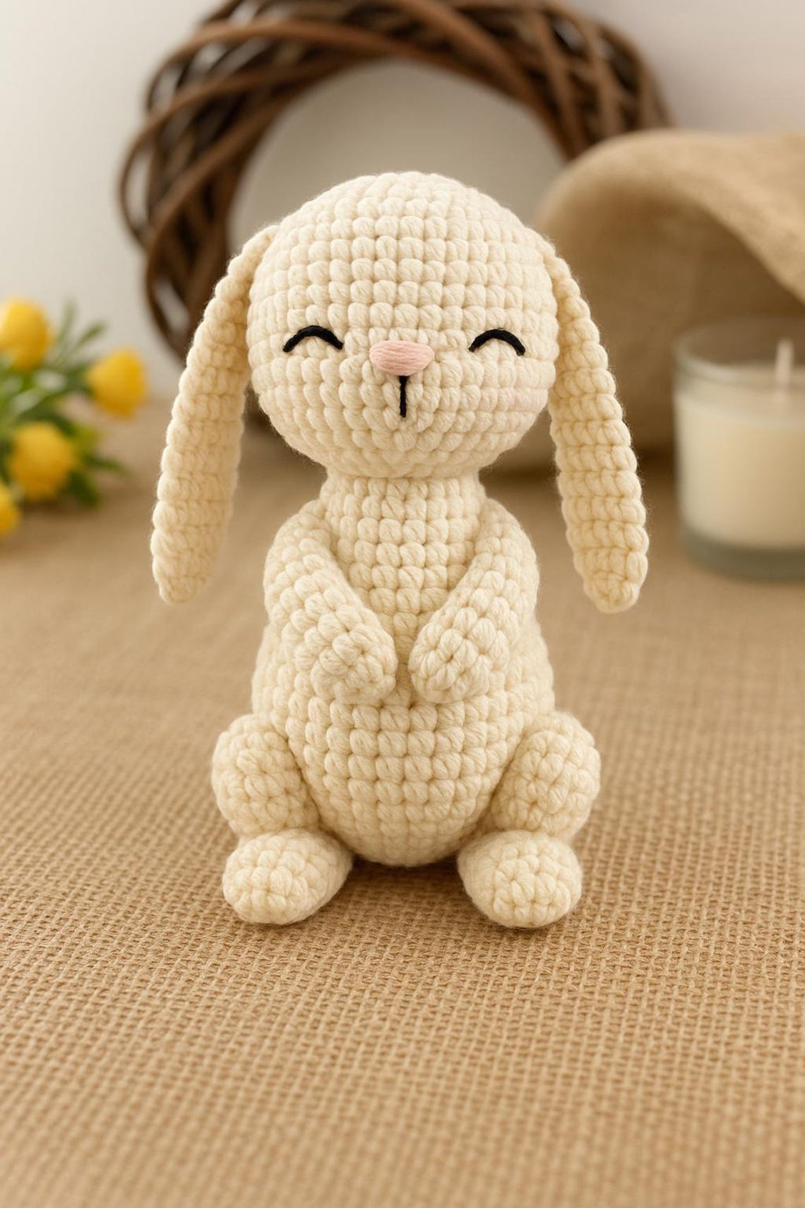 Praying Bunny Crochet Pattern, Amigurumi Velvet Bunny PDF, Soft Plush ...