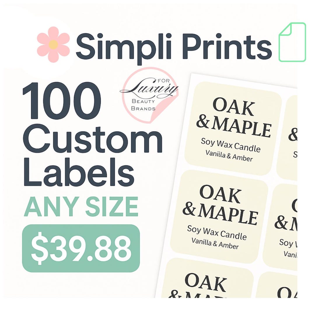 100 Custom Labels for Luxury Brands | Custom Stickers | Personalized ...