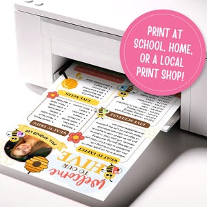 Editable Back to School Bee Theme Welcome to First Grade, Meet the ...