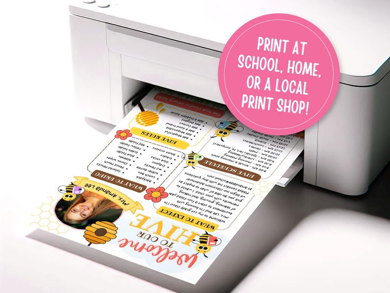 Editable Back to School Bee Theme Welcome to First Grade, Meet the ...