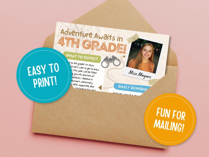 Editable Fourth Grade Welcome Letter, Adventure Awaits Theme | Meet the ...