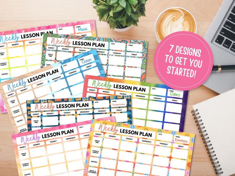 Editable Weekly Lesson Plan Preschool & Kindergarten | Teacher Planner ...