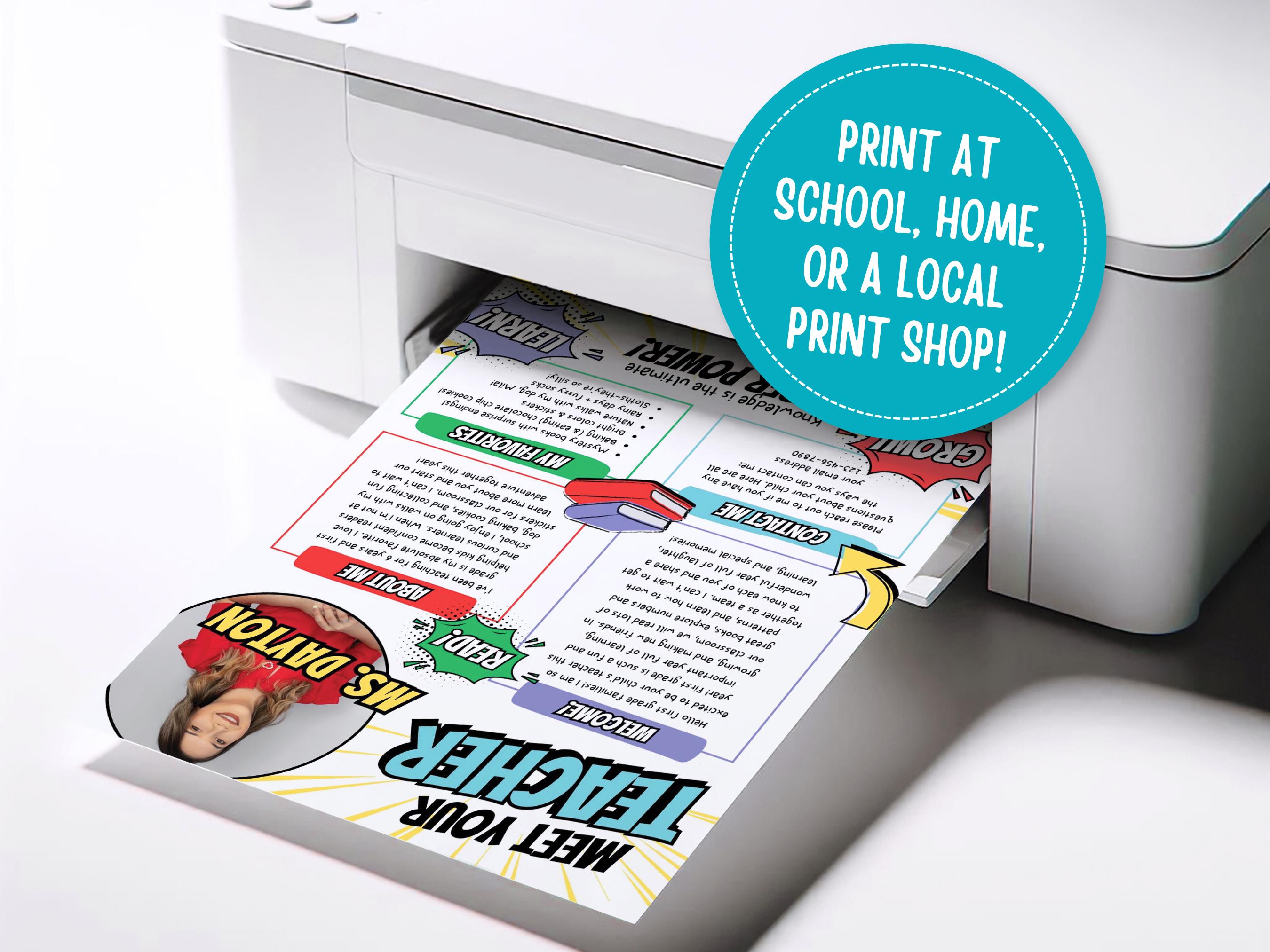 Editable Meet the Teacher Superhero Comic Theme | Welcome Back to ...