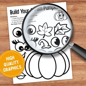 Create Your Own Pumpkin Printable, DIY Fall Paper Craft Kit, Preschool ...