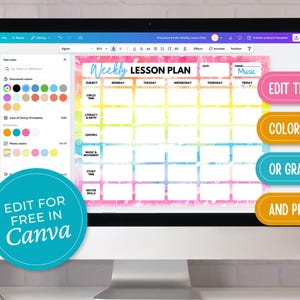 Editable Weekly Lesson Plan Preschool & Kindergarten | Teacher Planner ...
