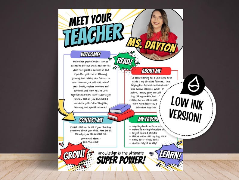 Editable Meet the Teacher Superhero Comic Theme | Welcome Back to ...