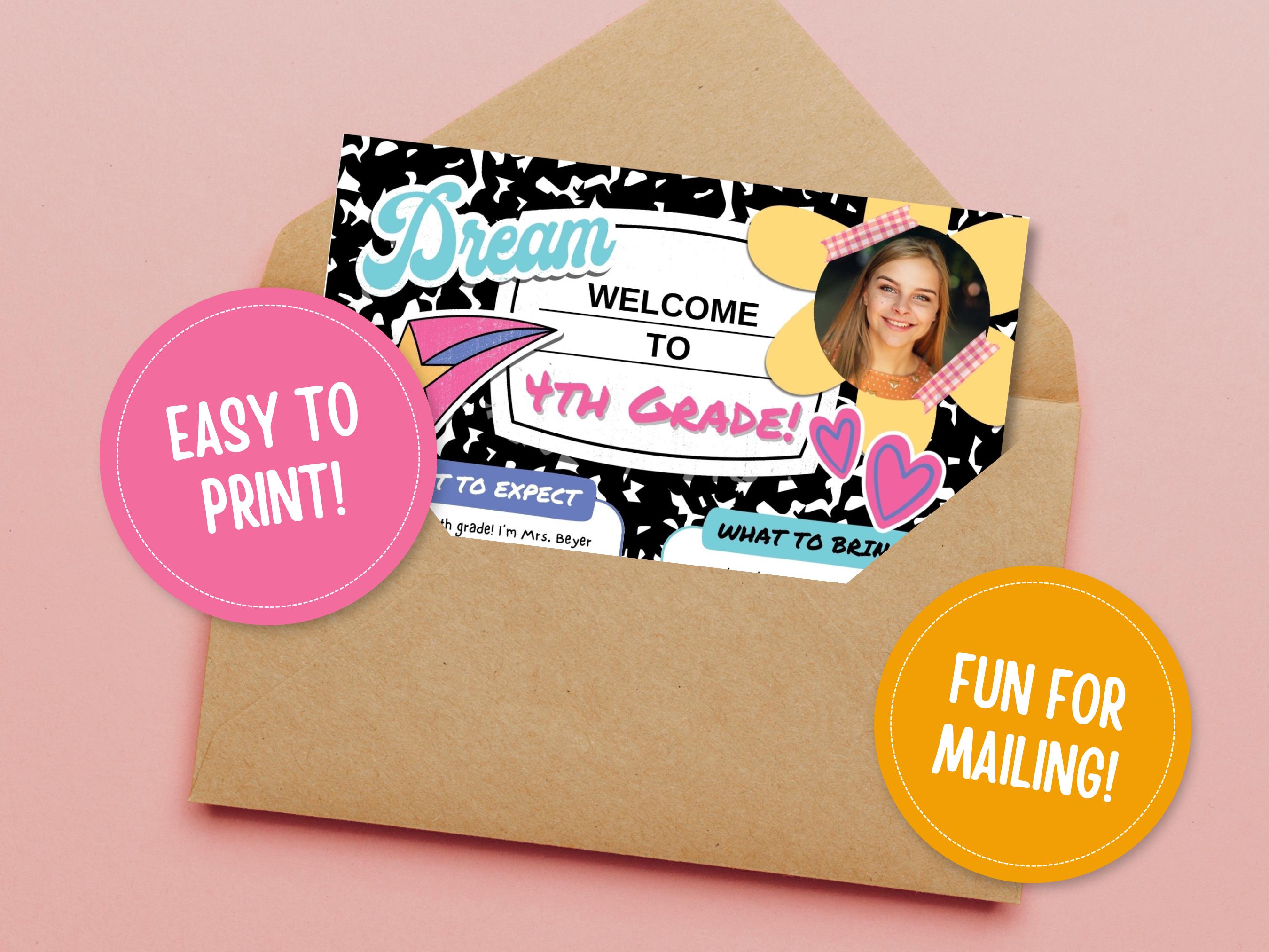 Editable Fourth Grade Welcome Letter, Composition Notebook Theme | Meet ...