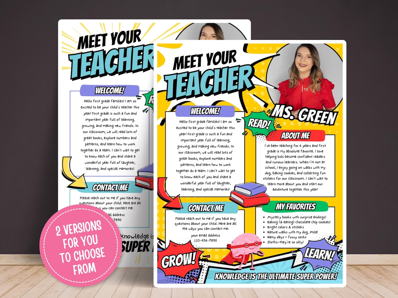 Editable Meet the Teacher Superhero Comic Theme | Welcome Back to ...