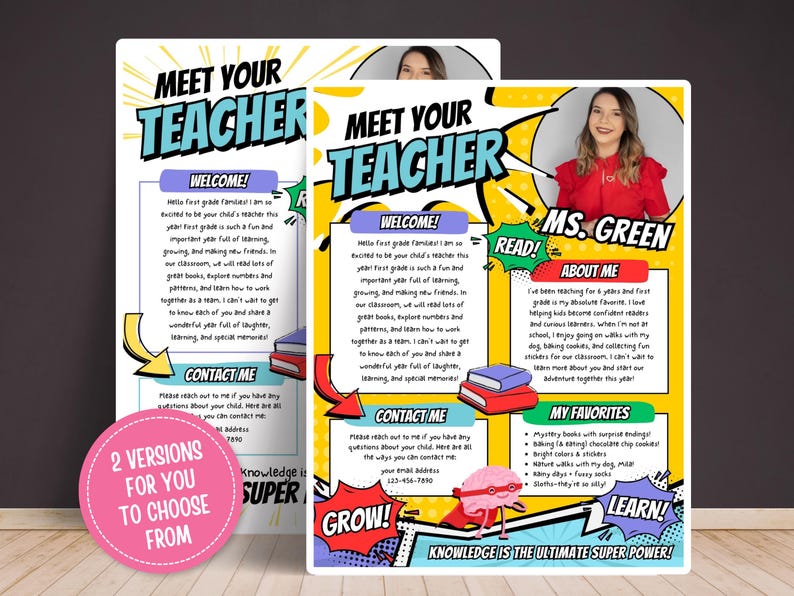 Editable Meet the Teacher Superhero Comic Theme | Welcome Back to ...