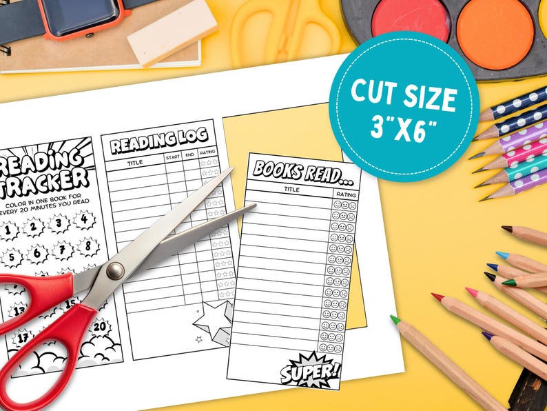 Superhero Coloring Bookmarks & Reading Logs: Book Rating, Teacher ...
