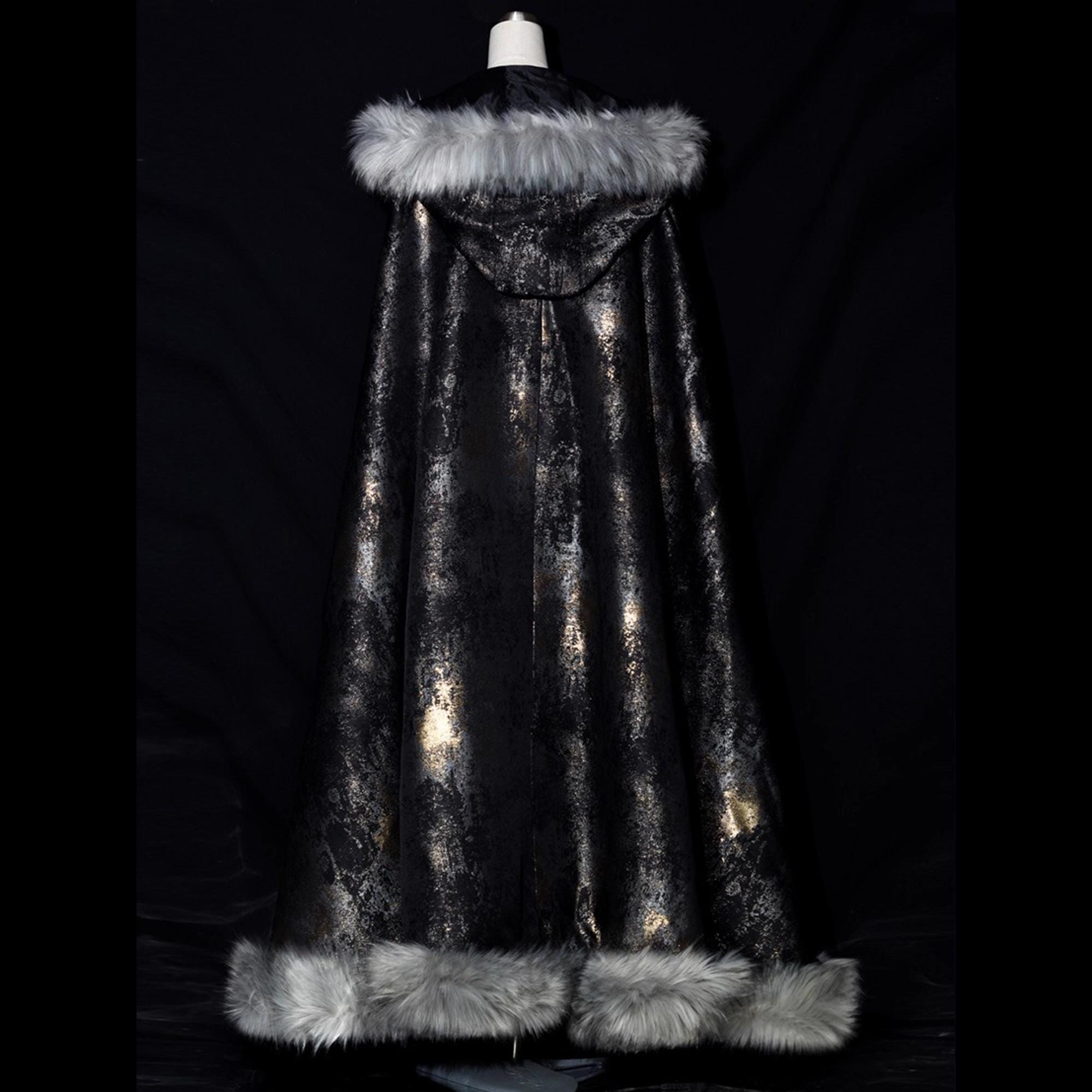 Hanfu Style Fleece Lined Cape, Faux Fur Collar, Winter Shawl - Etsy