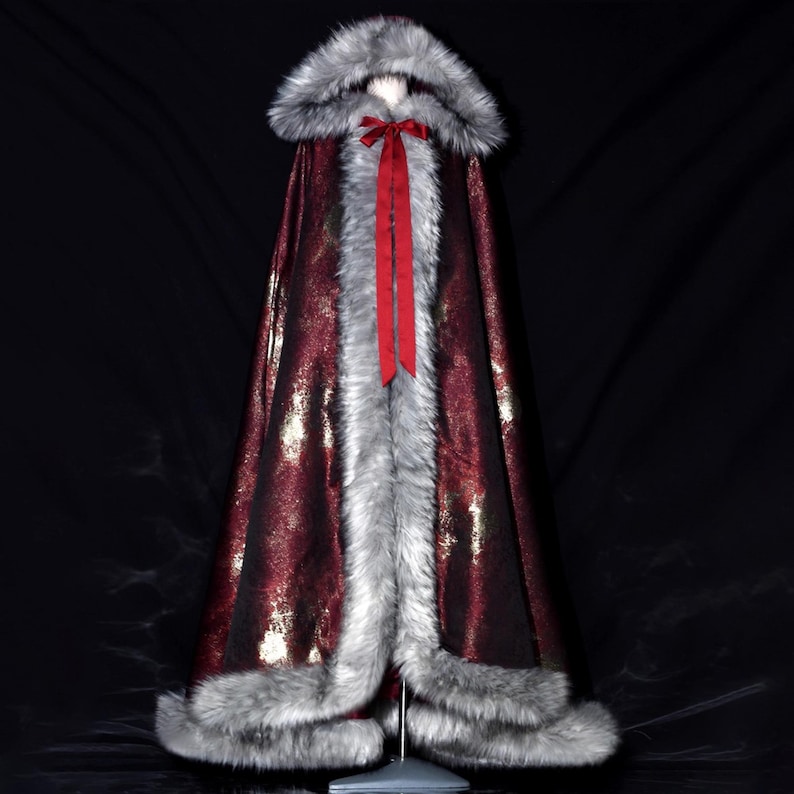 Hanfu Style Fleece Lined Cape, Faux Fur Collar, Winter Shawl - Etsy