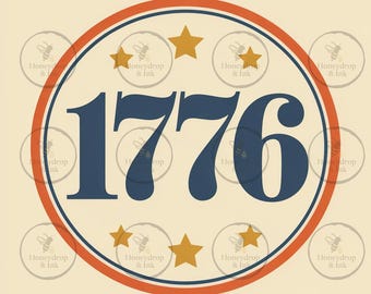 1776 Vintage Patriotic Digital Art | Distressed Americana Wall Decor ...