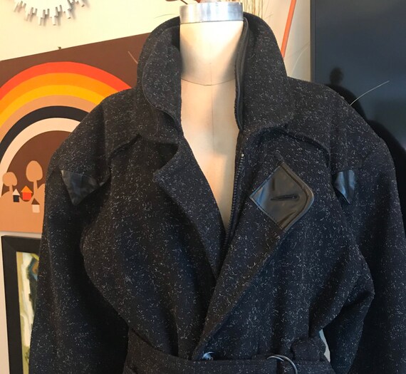 Iconic 1980s Mens Unisex Winter Wool Coat - Gem