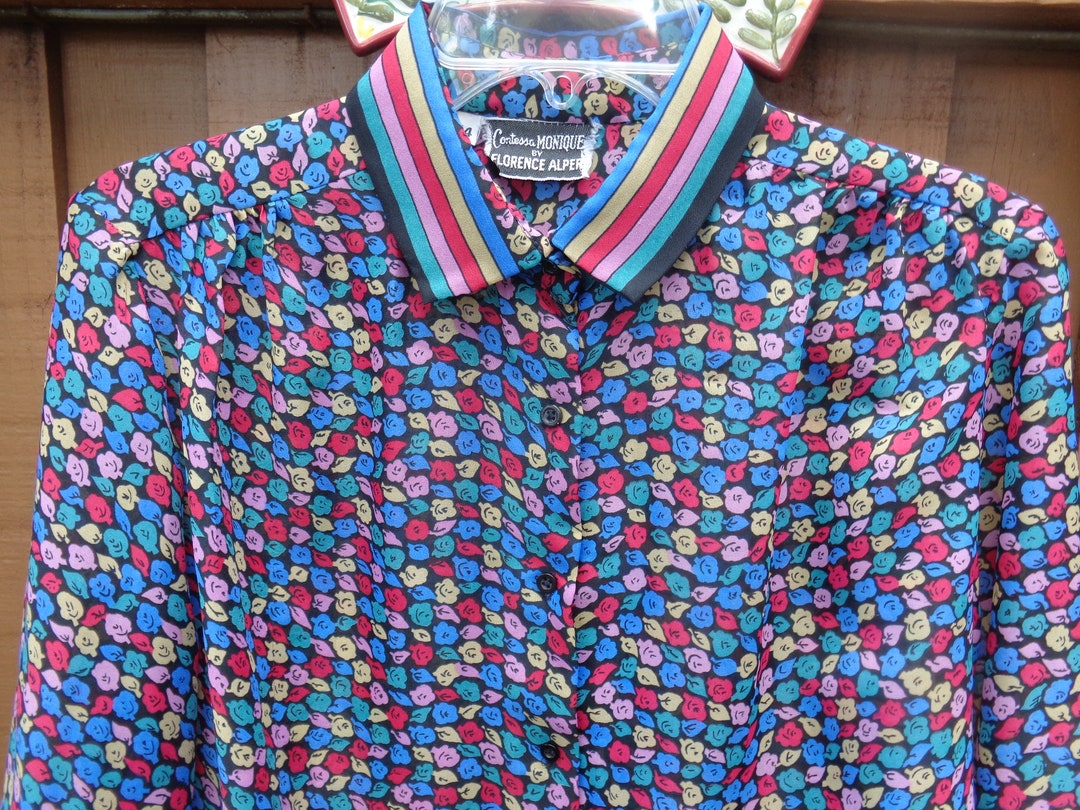 Contessa Monique 1980's Blouse - Etsy