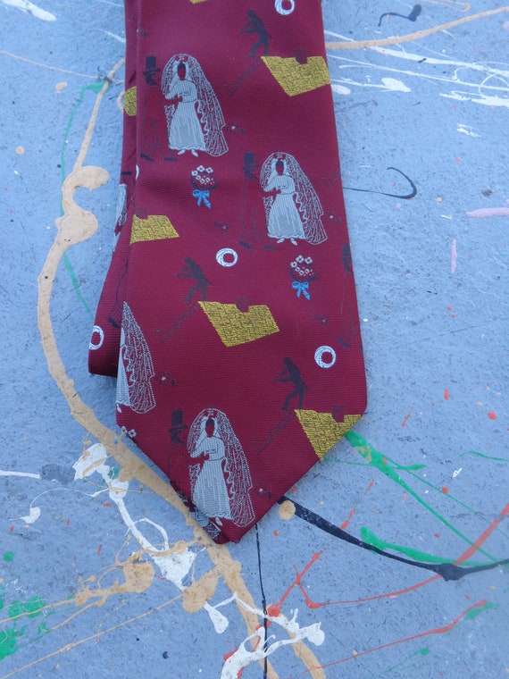 1970s Extra Wide Necktie | Vintage FRAME Beefeater Br… - Gem