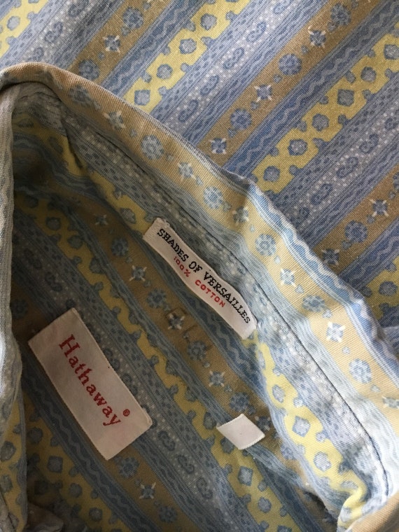 Hathaway Shades of Versailles Men's 1960's Cotton Shi… - Gem