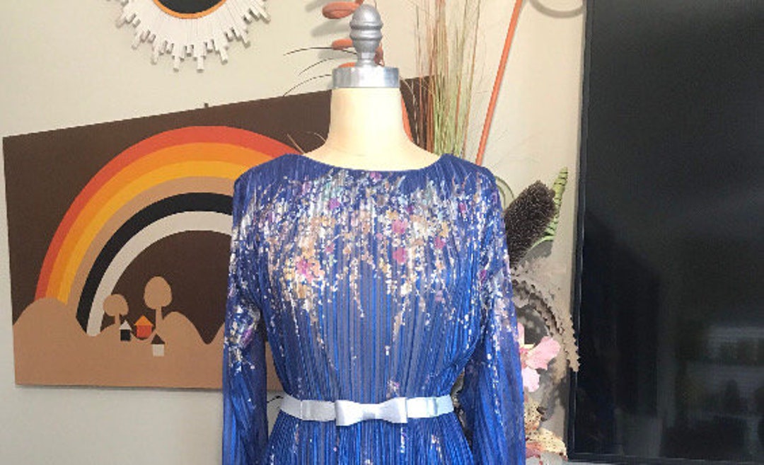 Robe en polyester transparent Hal Ferman des années 1970 - Etsy France