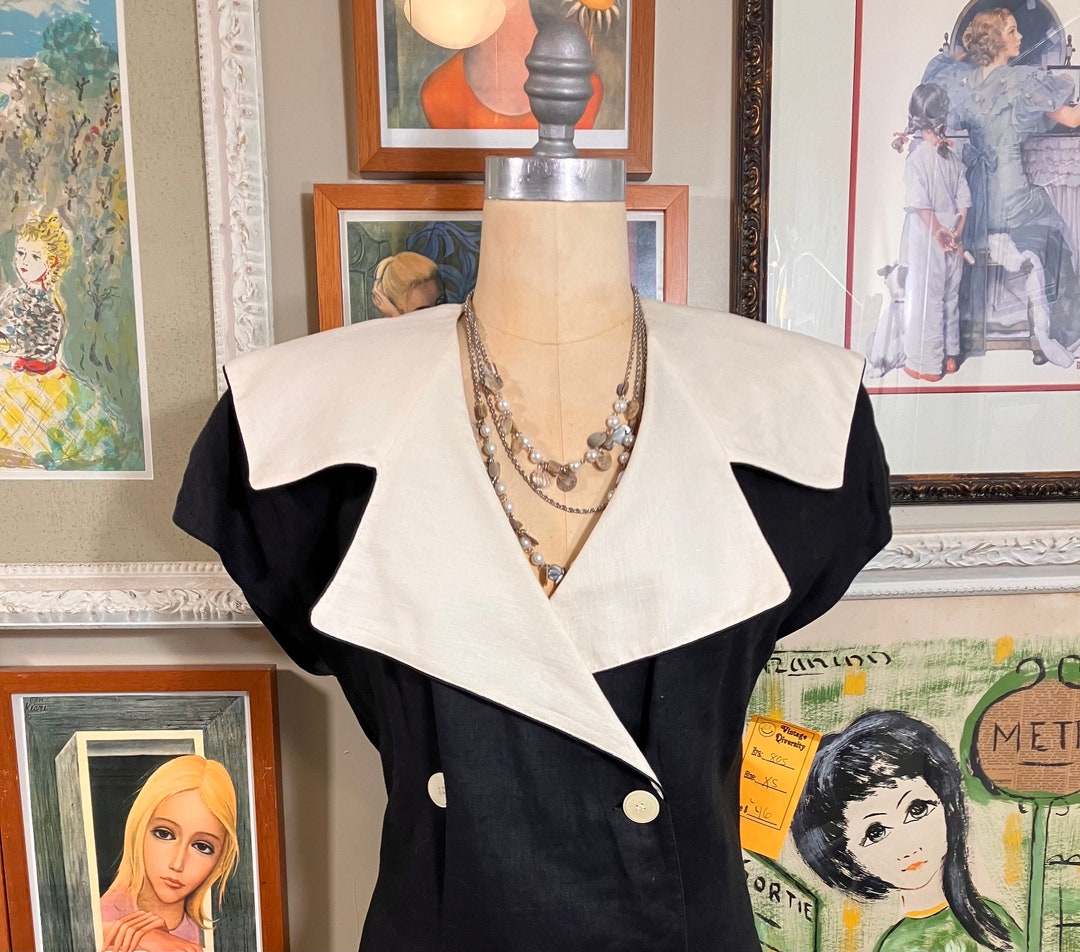 St. Gillian 1990's Linen Dress - Etsy