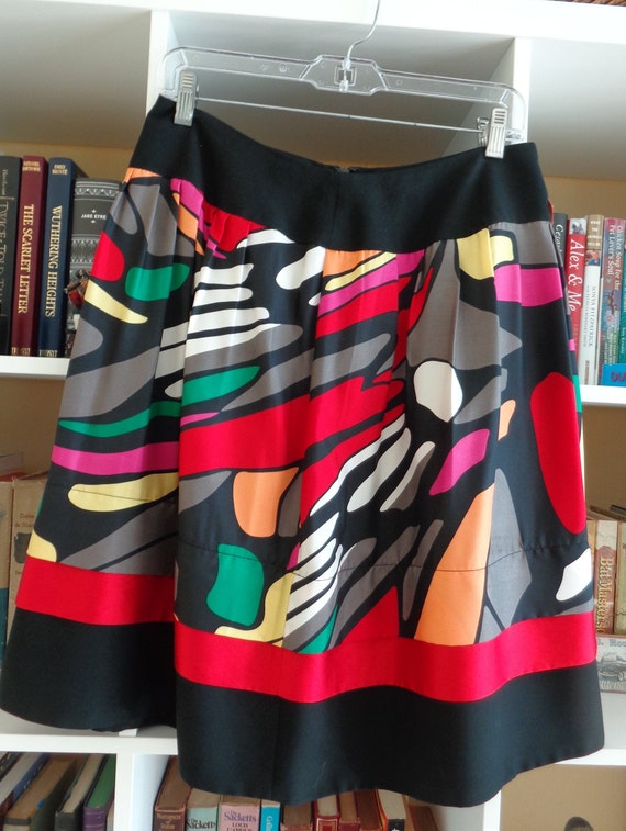 Nygard Collection 1980's VINTAGE Bright Abstract Prin… - Gem