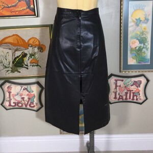 Northside Fashions 1980’s Black Leather Skirt - Etsy
