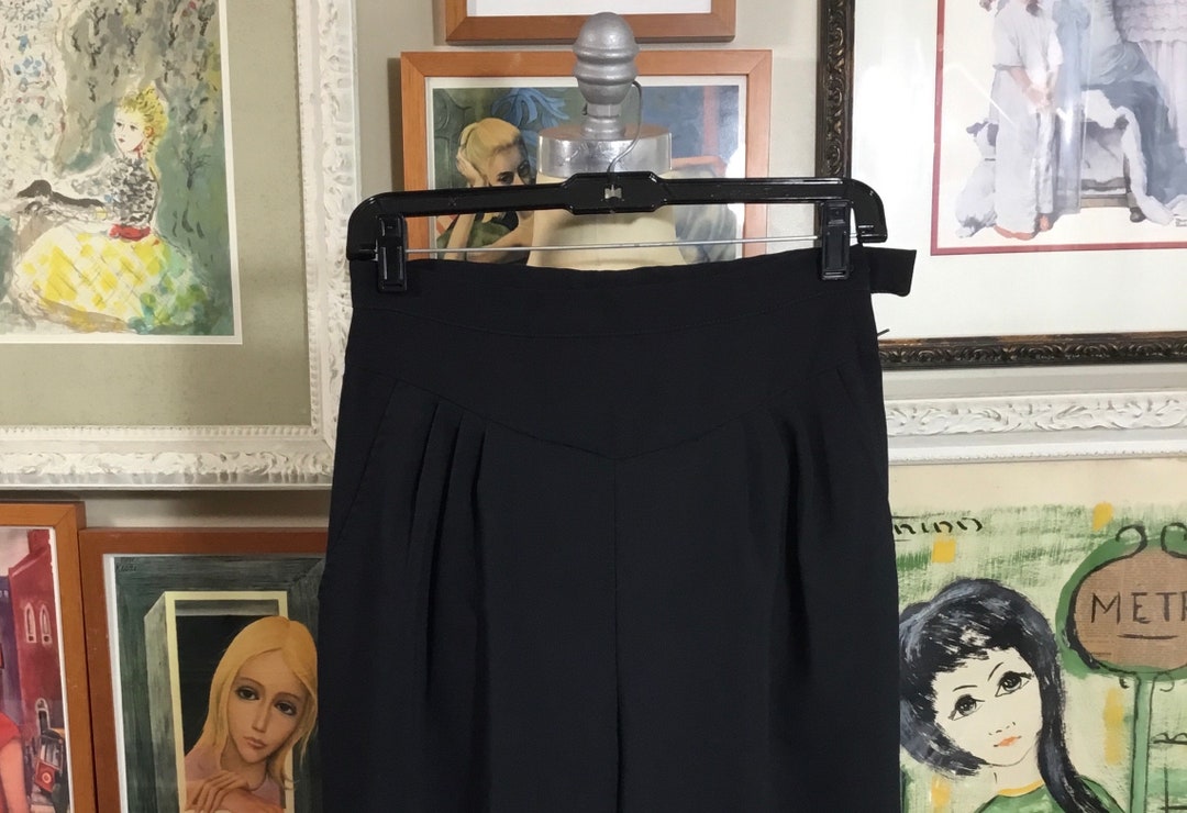Bobbie Brooks Bryn Mawr 1980’s Women’s Black High Waist Slacks - Etsy