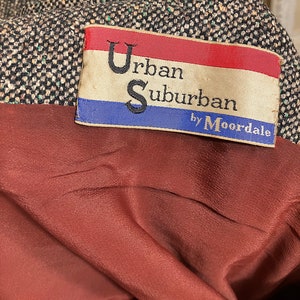 1940's Urban Suburban Ladies Classic Brown Tweed Suit With Pencil Skirt ...
